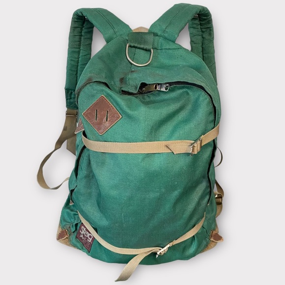 Stag | Bags | Stag Vintage Daypack Backpack Travel Bag Green Leather ...